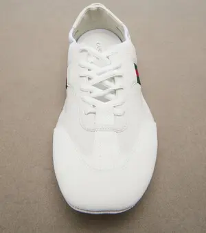Gucci Suede And Leather Lace-up Sneakers