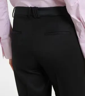 Attico Virgin Wool Wide-leg Pants