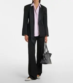Attico Virgin Wool Wide-leg Pants