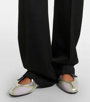 Attico Virgin Wool Wide-leg Pants