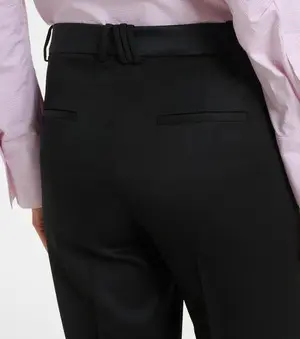 Attico Virgin Wool Wide-leg Pants