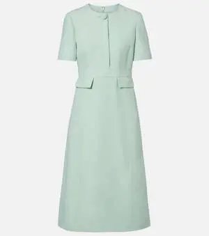 Valentino Garavani Crepe Couture Vgold Midi Dress - Blue