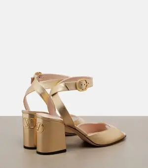 Valentino Garavani Metallic Leather Sandals