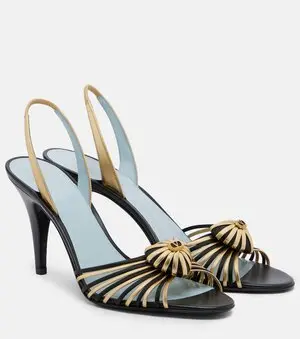 VALENTINO Valentino Garavani Cœur Royal Leather Slingback Sandals