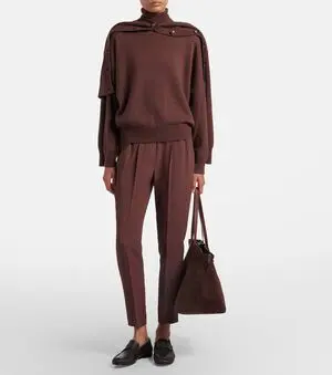 Brunello Cucinelli Crêpe Straight-leg Tailored Pants