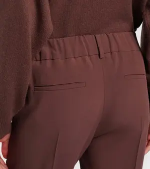 Brunello Cucinelli Crêpe Straight-leg Tailored Pants