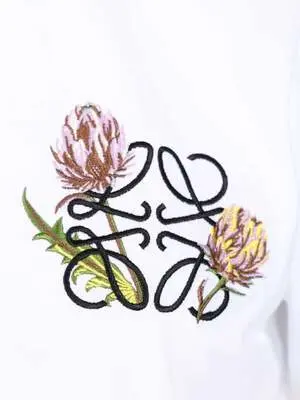 Loewe Regular Fit Cotton T-shirt With Anagram Embroidery