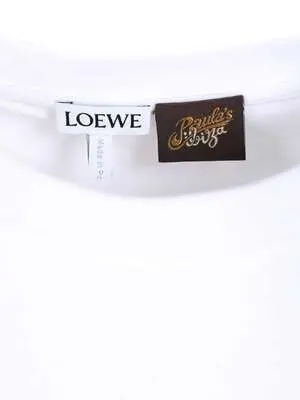 Loewe Regular Fit Cotton T-shirt With Anagram Embroidery