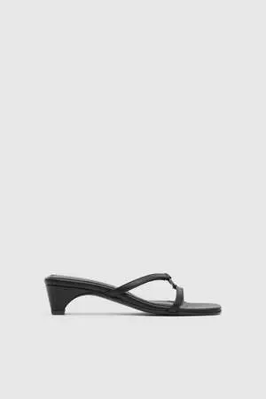 ST. AGNI Multi Strap Heel - Black