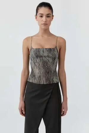ST. AGNI Savannah Silk Cami - Sand