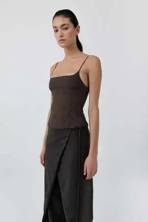 ST. AGNI Stretch Silk Cami