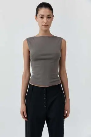 ST. AGNI Organic Cotton Ballerina Top - Clay