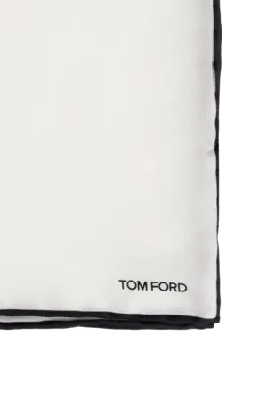 TOM FORD Silk Pocket Square - White