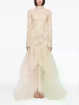 ATU BODY COUTURE Sequin Embellished Tulle Dress - Neutrals