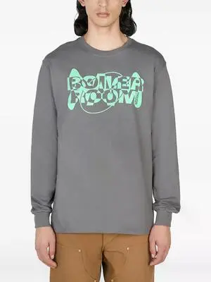 BOILER ROOM Logo Detail Long Sleeve T-shirt - Grey