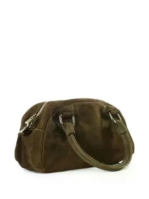 Guidi Suede Top-handle Clutch Bag