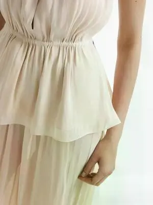 MIA PECULIAR Halterneck Peplum Top