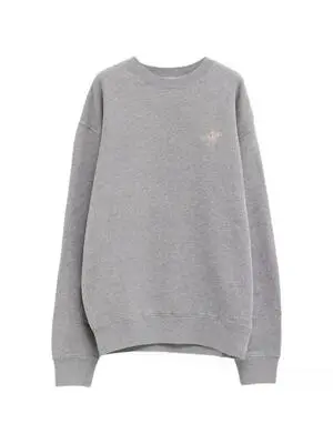 JW Anderson Melange Anchor Embroidered Sweatshirt - Grey