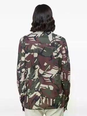 Kwaidan Editions Camouflage Print Point Collar Shirt