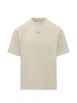 Drole De Monsieur Classic Slogan T-shirt - Neutrals