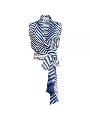 Silvia Tcherassi Joaquina Stripe Print Blouse
