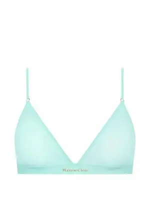 MAISON CLOSE Double Sens Sheer Triangle Bra - Blue