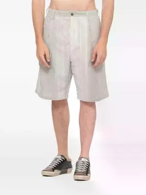 MYTHS Striped Cotton Shorts