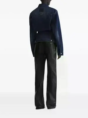 MUGLER Hourglass Round Denim Jacket