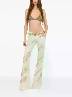Roberto Cavalli Embellished Flared Jeans - Neutrals