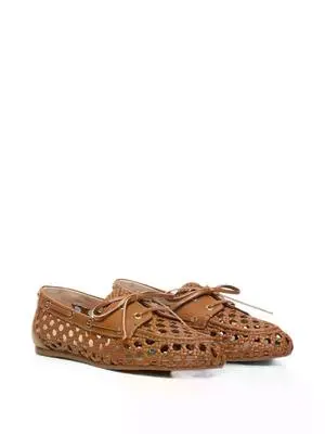 STUART WEITZMAN Tinsley Woven Leather Loafers