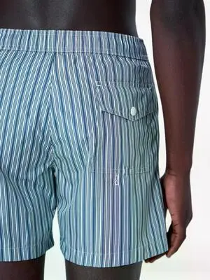 Moncler Striped Drawstring Swim Shorts