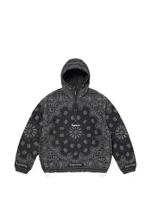Supreme Reflective Bandana-print Hoodie - Black