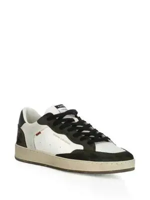 CRIME LONDON Panelled Leather Chelsea Sneakers - White