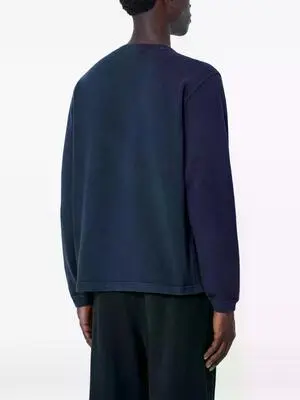 Stone Island Logo-patch Button-detail Sweatshirt