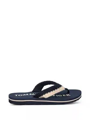 Tommy Hilfiger Crochet Knit Flip Flops