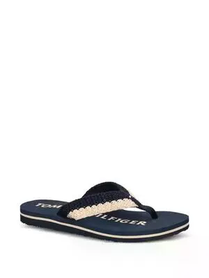 Tommy Hilfiger Crochet Knit Flip Flops
