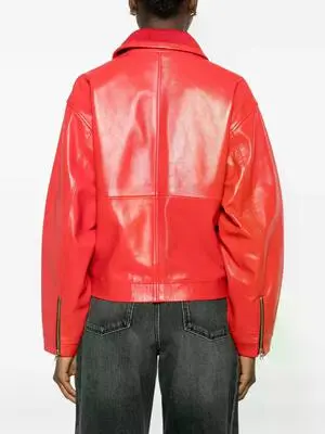 Sandro Buckle-detail Leather Jacket