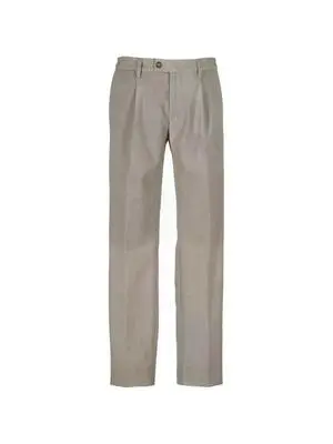 RE-HASH Pleated Detail Tailored Trousers - Neutrals