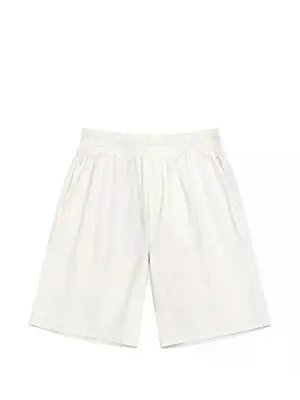 Aspesi Elasticated-waistband Wide-leg Shorts - White