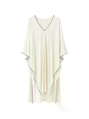 Alberta Ferretti Piped Handkerchief-hem Dress