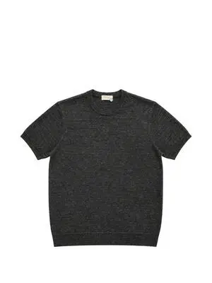 HERITAGE Fine-knit Short-sleeve T-shirt - Grey