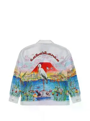Casablanca Egypt As It Was Cuban-collar Shirt - White