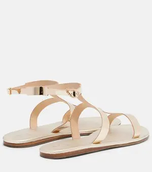 ANCIENT GREEK SANDALS Fedra Metallic Leather Gladiator Sandals