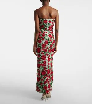 LA FUORI Embellished Bustier Gown