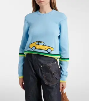 JW Anderson Embroidered Cotton Sweater