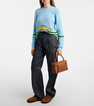 JW Anderson Embroidered Cotton Sweater