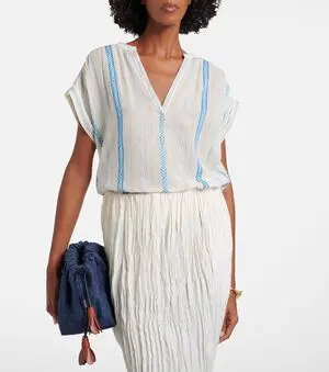 Velvet By Graham & Spencer Tallula Cotton Jacquard Top