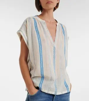 Velvet By Graham & Spencer Tallula Cotton Jacquard Top