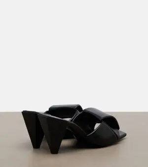 Loewe Origami Leather Mules - Black