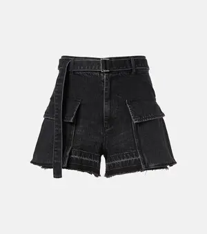 Sacai Frayed Shorts For Women
